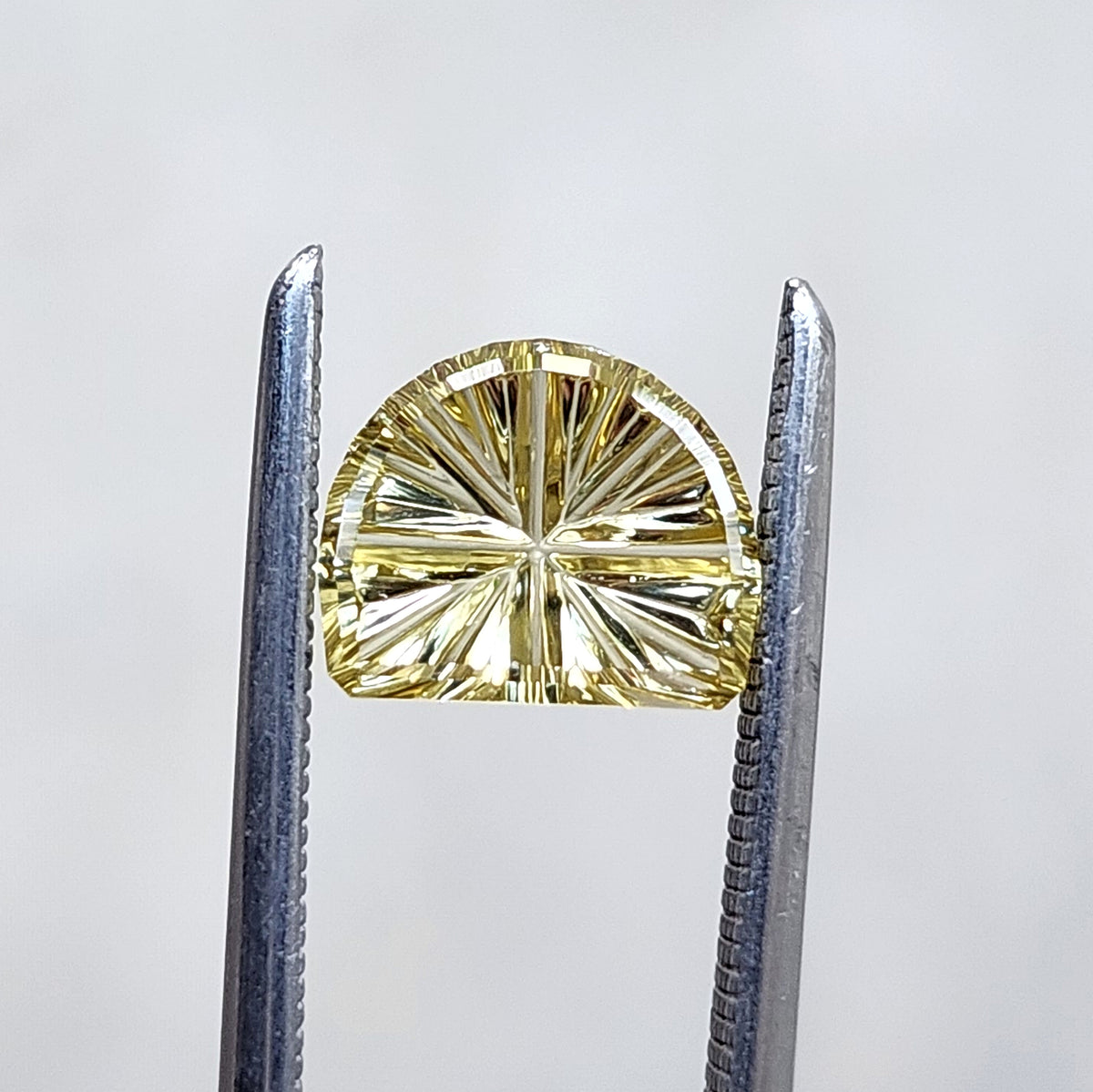 1.35ct Natural Half Moon Yellow Sapphire - Star Brite Cut by John Dyer ...