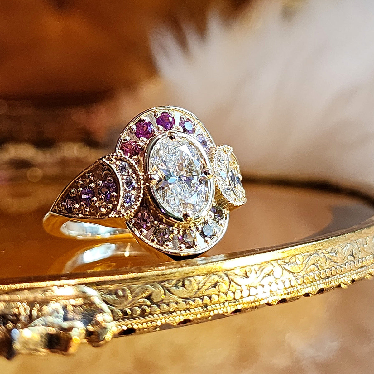 *Setting Only* Spectrum Moon Ring for Build you own Ring – Swank ...