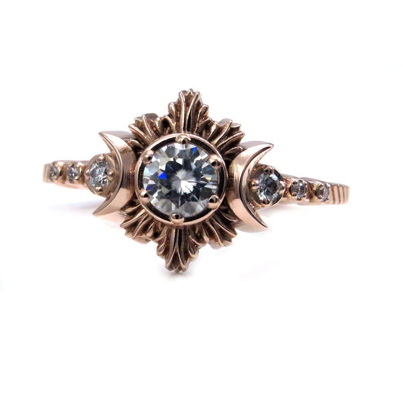 *Setting Only* Moon Fire Engagement Ring for Build your own Ring ...