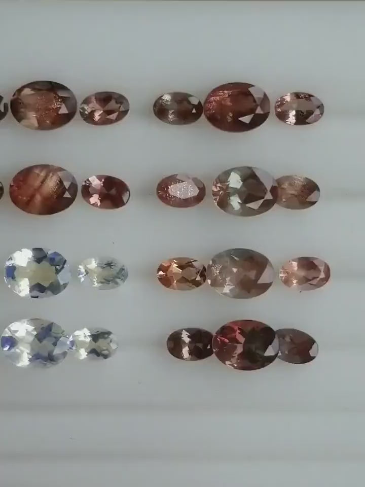 Double Ouroboros Oregon Sunstone & Moonstone 3 Stone Oval Gothic Snake ...